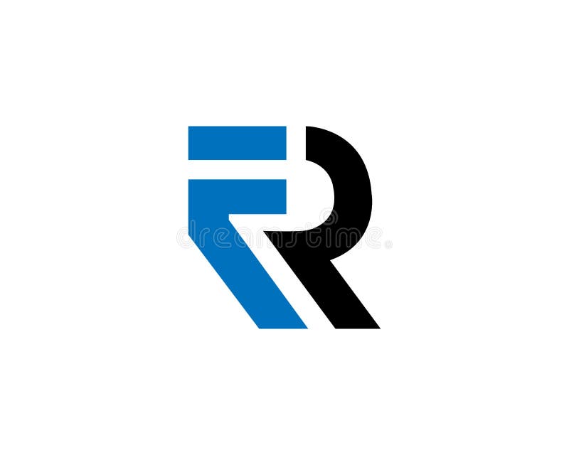 FR Letter Logo and Icon Vector Stock Vector - Illustration of font ...