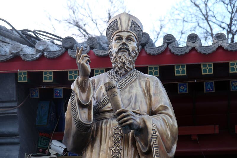 Fr. Matteo Ricci Statue in Front Saint Joseph Cathedral in Beijing ...