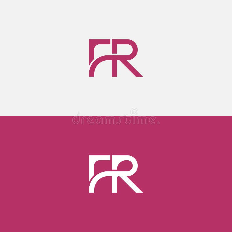 FR, RF Letter Logo Design Template Elements. Modern Abstract Digital ...