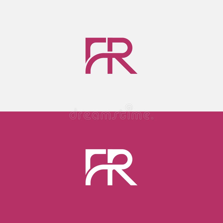 FR, RF Letter Logo Design Template Elements. Modern Abstract Digital ...