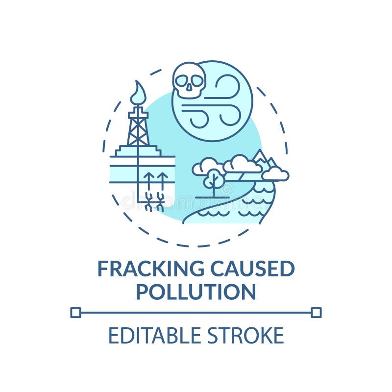Fracking Caused Pollution Concept Icon Stock Illustration ...