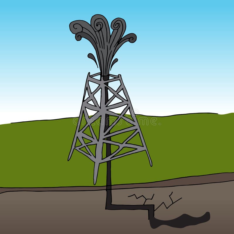 Fracking stock illustration. Illustration of poisonous - 35225790
