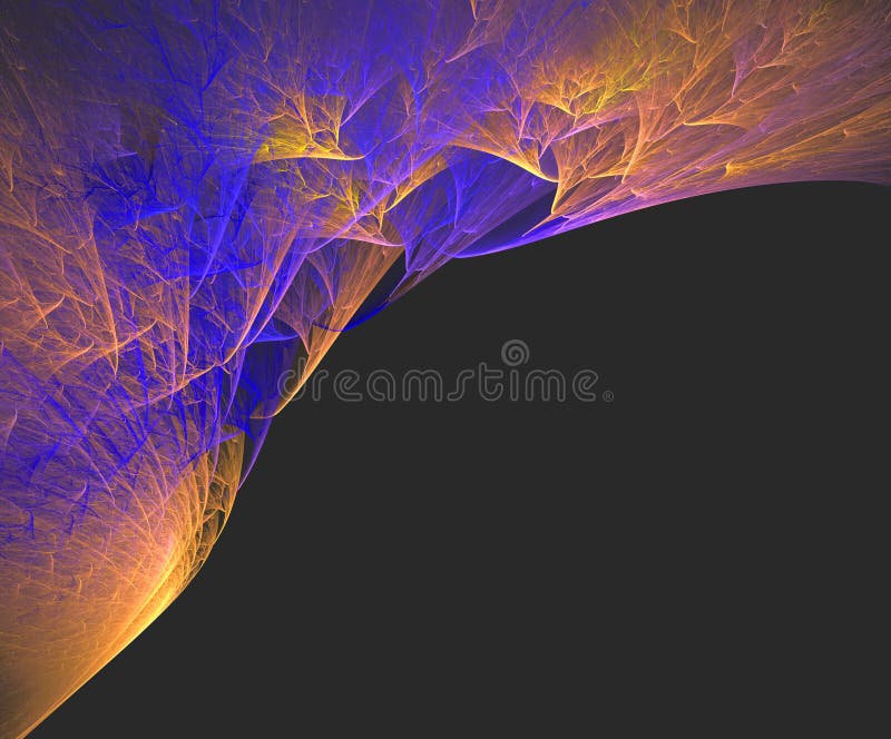 Fractal Abstraction Thunder and Lightning Stock Illustration ...