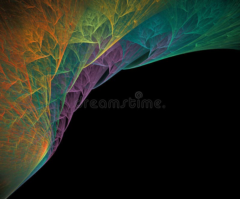 Fractal Abstraction Thunder and Lightning Stock Illustration ...