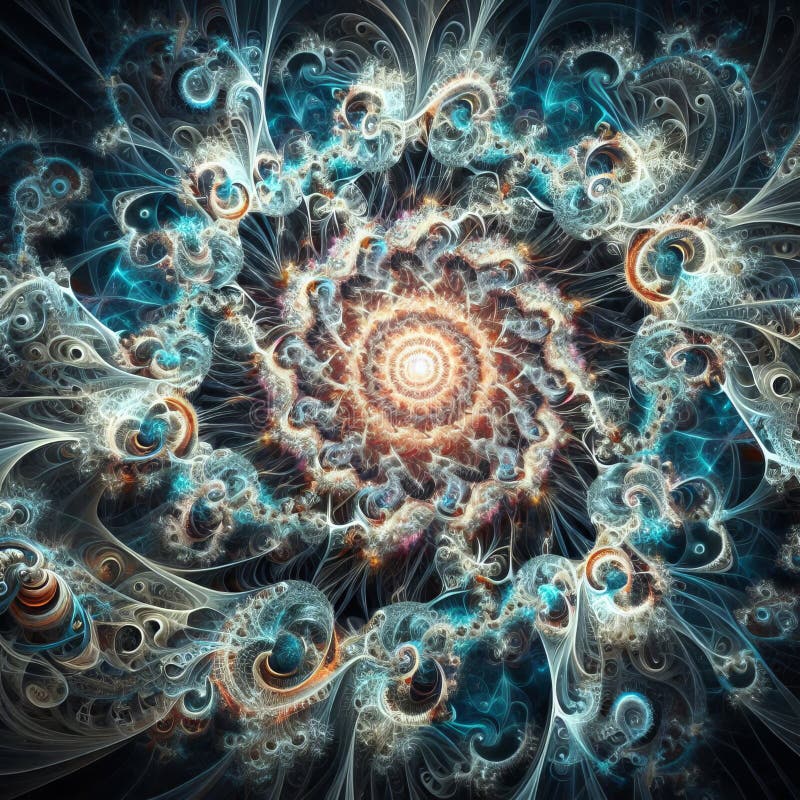 Fractal Abstraction Using Fractal Patterns To Create Complex A Stock Illustration Illustration