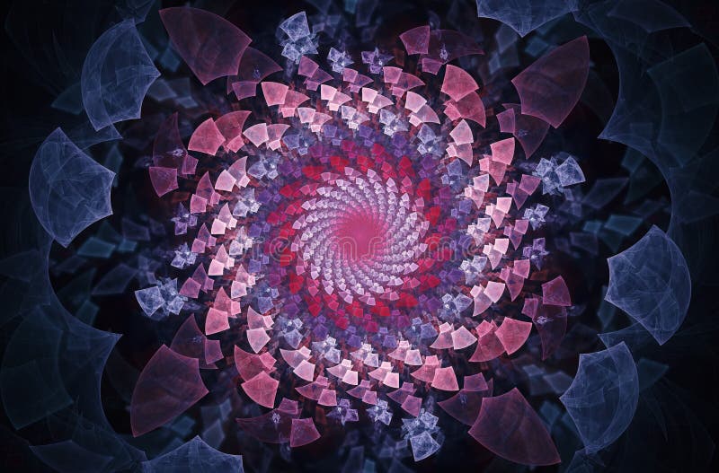 Fractal Art - a Mathematical Graphic Background Stock Illustration ...