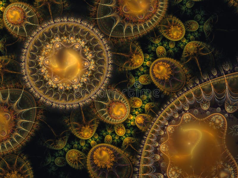 Alien Life - a Mathematical Graphic Background Stock Illustration ...