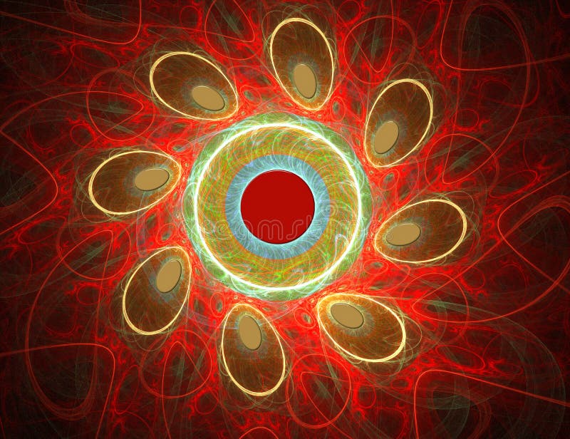 Fractal - Tropical Flowers And Spirals Stock Illustration ...