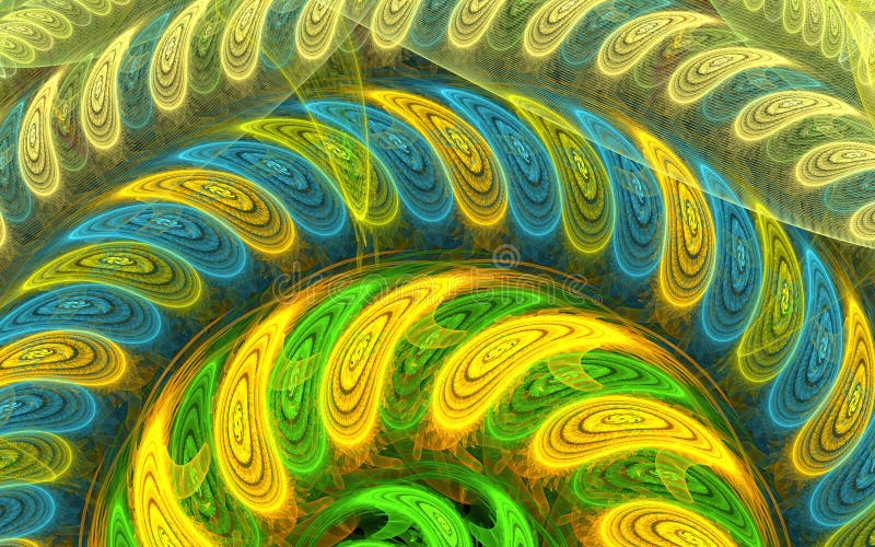 Cool Fractals Swirls Spirals Stock Illustration - Illustration of ...