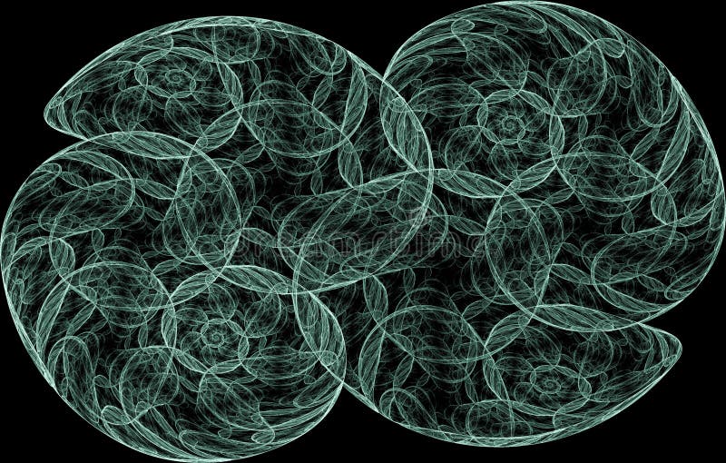 Sphere from Particles Wave Nodes. 3d Sea Flow Stock Illustration ...