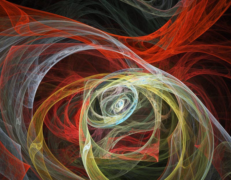 Fractal on black stock illustration. Illustration of texture - 259165696