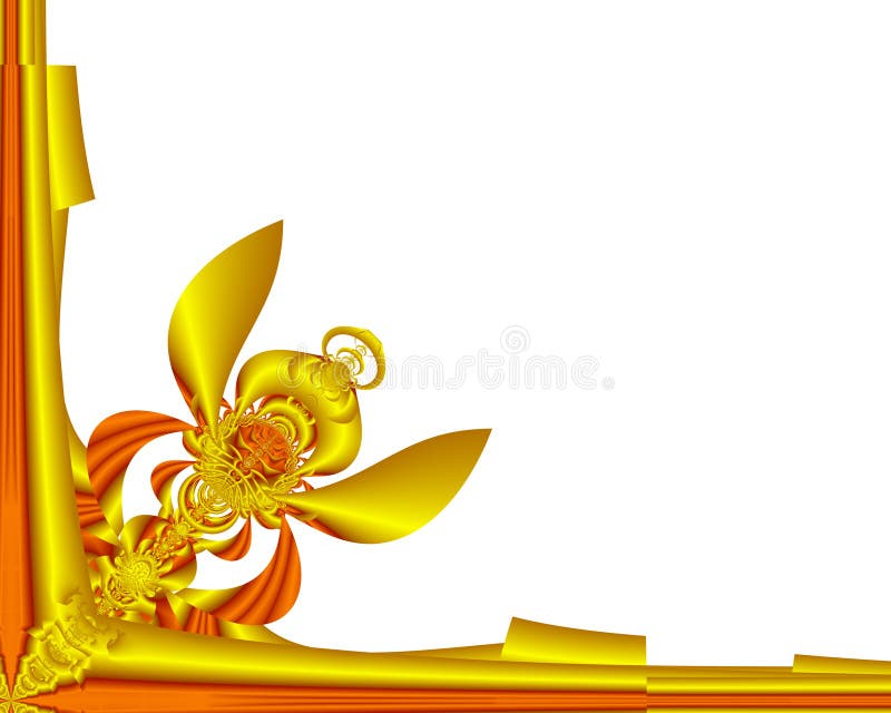 Fractal Border stock illustration. Illustration of orange - 3354132