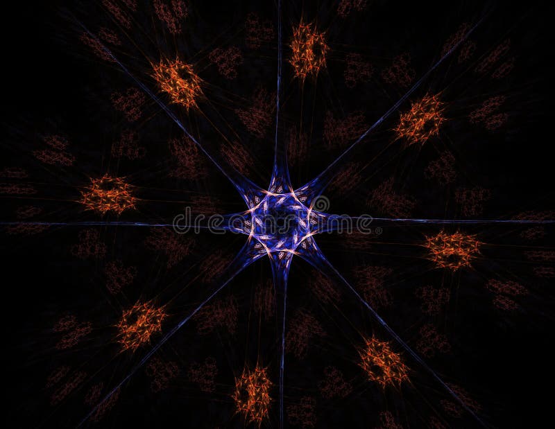 Fractal Burst Series. Interplay of Fractal Radial Burst Pattern on the ...