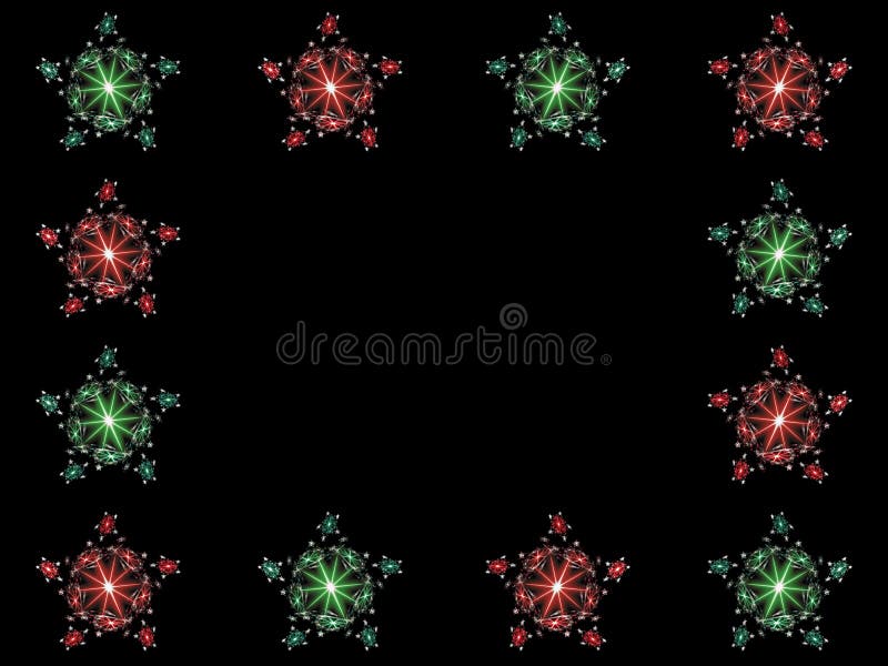 Fractal Christmas Star Frame Stock Illustration - Illustration of ...