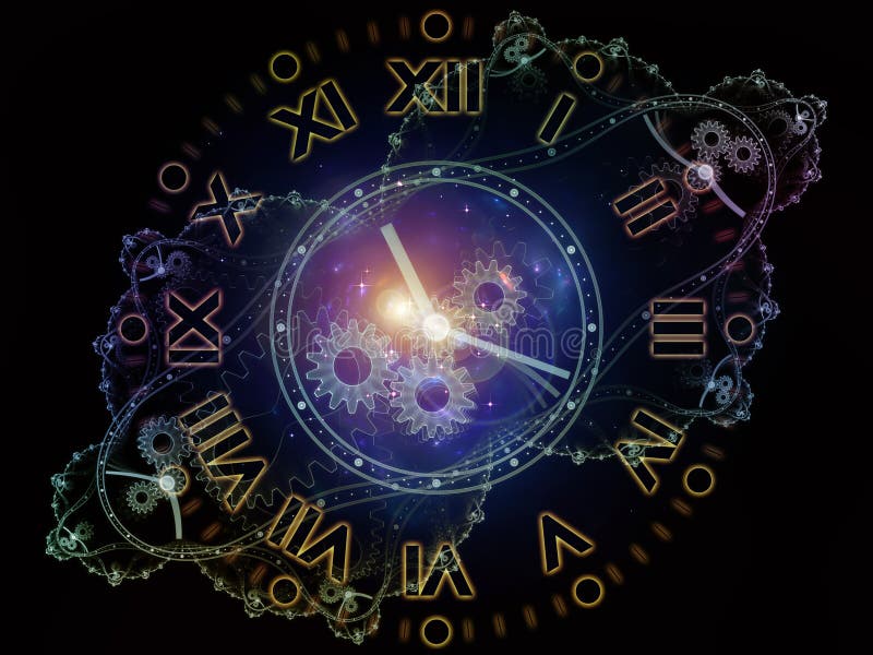 In Search of Temporal Realm Stock Illustration - Illustration of time ...