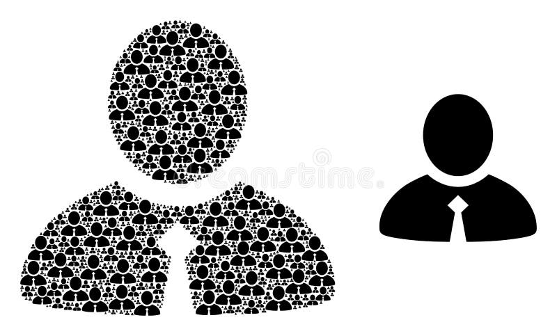 Clerk Collage of Clerk Icons and Source Icon Stock Vector ...