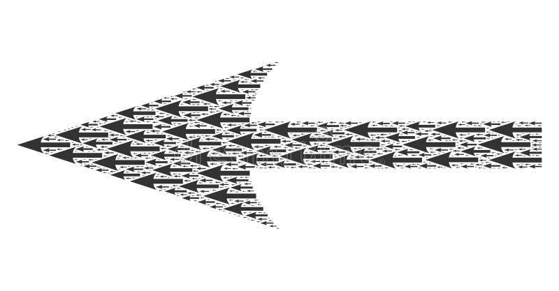 Sharp Arrow Left Recursion Mosaic of Itself Items Stock Vector ...