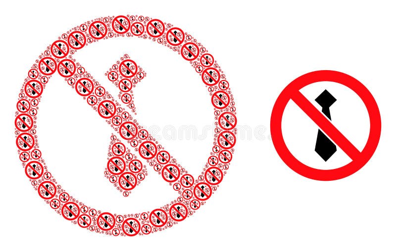 Stop Man Tie Mosaic of Stop Man Tie Items and Source Icon Stock Vector ...