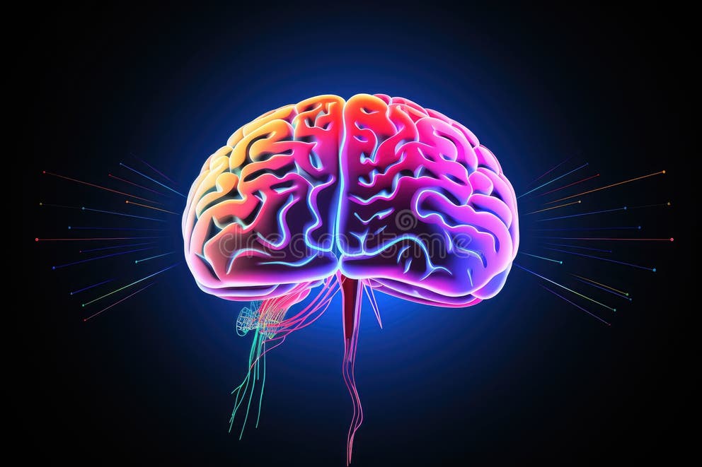 Fractal Colorful Light Brain Illustration, Educational Research ...