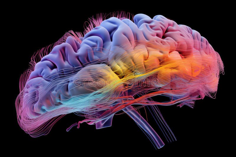 Fractal Colorful Light Brain Illustration, Educational Research ...