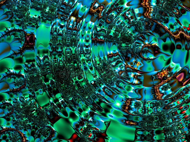 Fractal Complex Green Patterns - Mandelbrot Set Detail, Digital Artwork ...