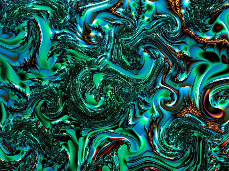 Fractal Complex Green Patterns - Mandelbrot Set Detail, Digital Artwork ...