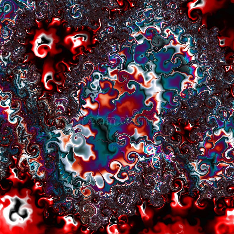 Fractal Complex Red Patterns - Mandelbrot Set Detail, Digital Artwork ...