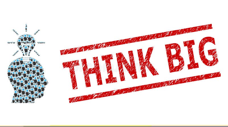 Genius Bulb Recursion Mosaic of Genius Bulb Icons and Textured Think ...