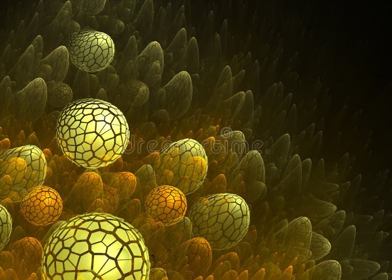 Fractal Cracked Sphere Background Stock Illustration - Illustration of ...