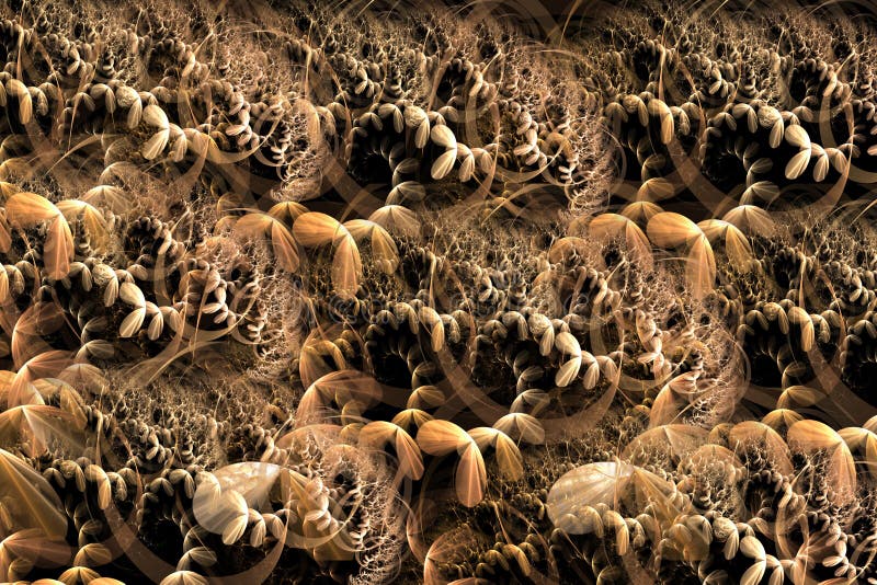 The Fractal and Cumulus Clouds Stock Illustration - Illustration of ...