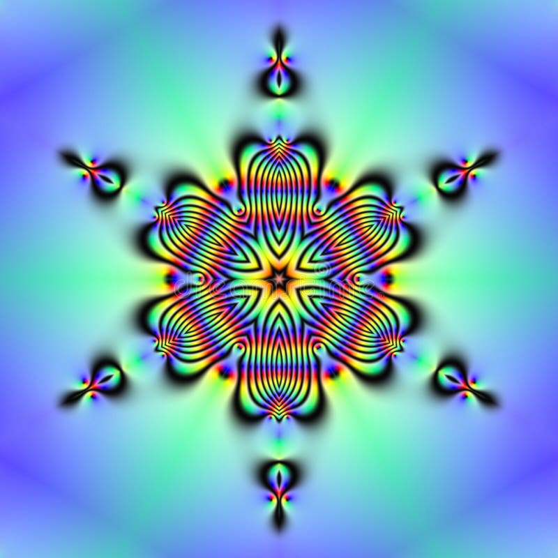 Fractal 2D Texture. Computer Illustration. Beautiful Mathematically ...