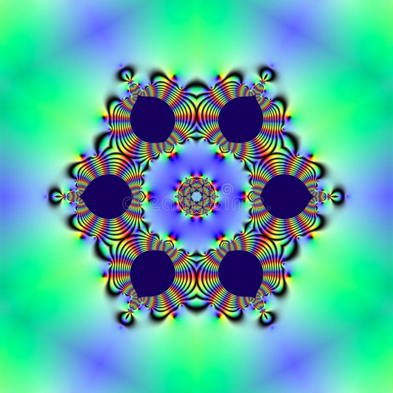 Fractal 2D Texture. Computer Illustration. Beautiful Mathematically ...