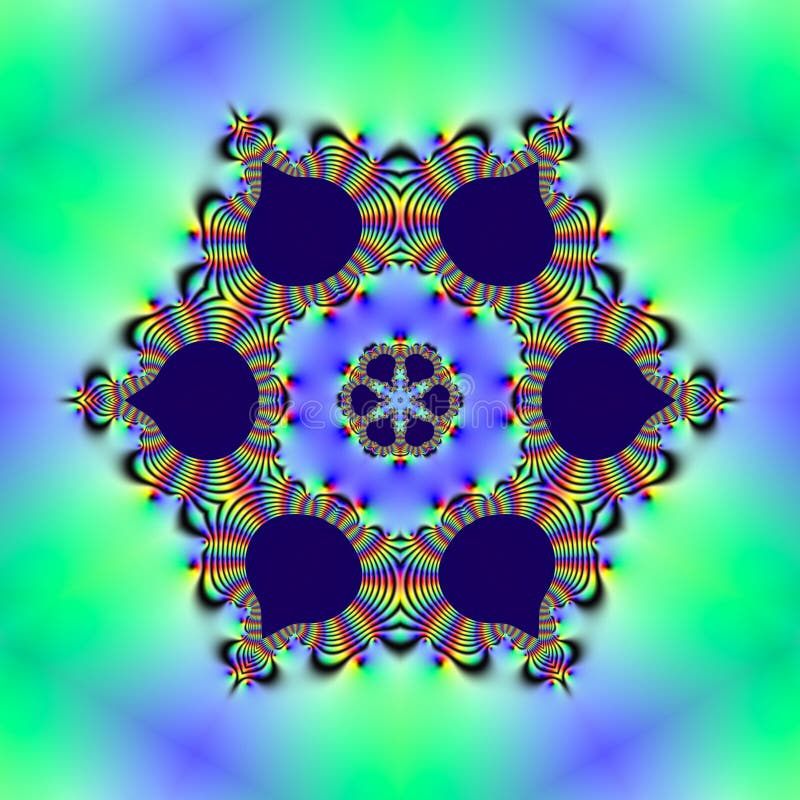 Fractal 2D Texture. Computer Illustration. Beautiful Mathematically ...