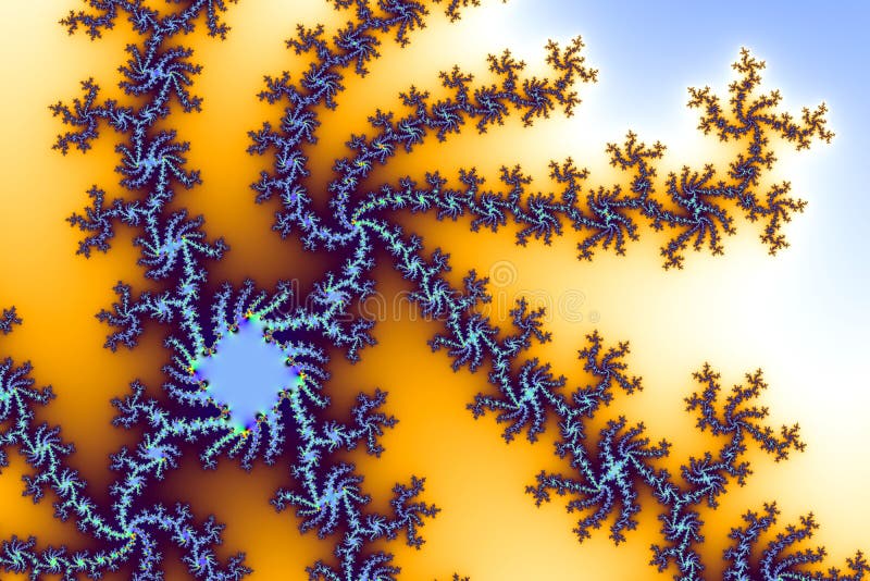 Fractal 2D Texture. Computer Illustration. Beautiful Mathematically ...