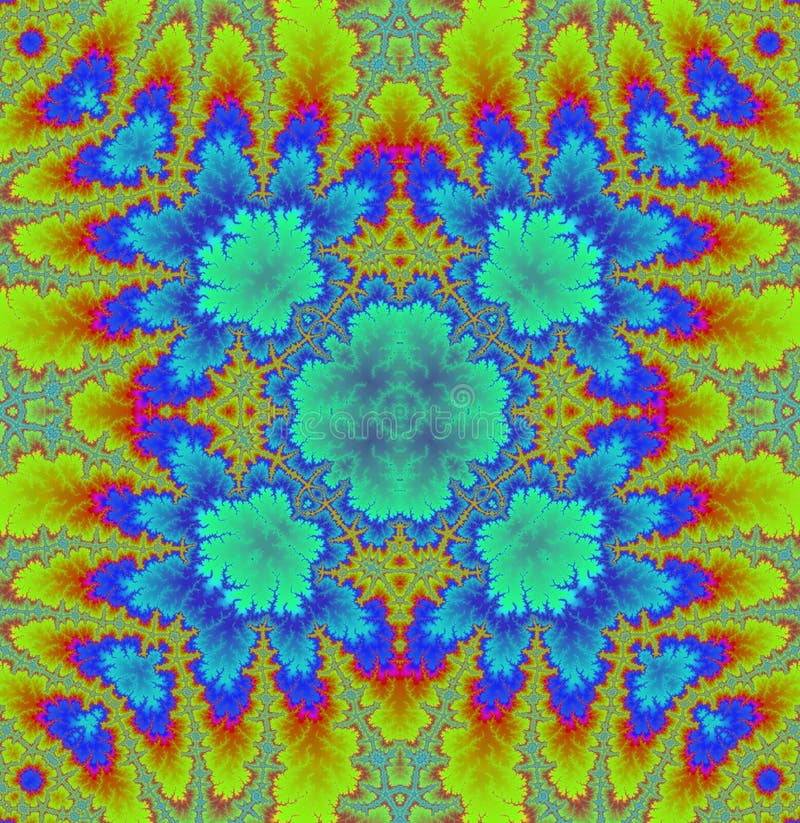 Fractal Decorative Ornament in a Bright Colors Stock Illustration ...