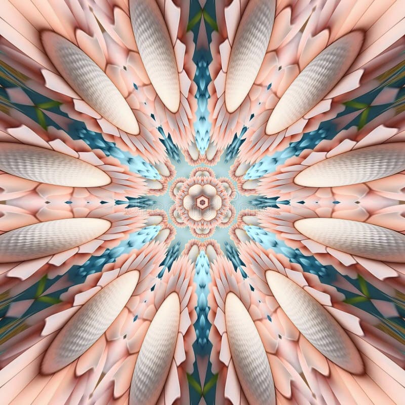 A Fractal Design with a Flower Pattern. Beautiful Picture of Flowers ...