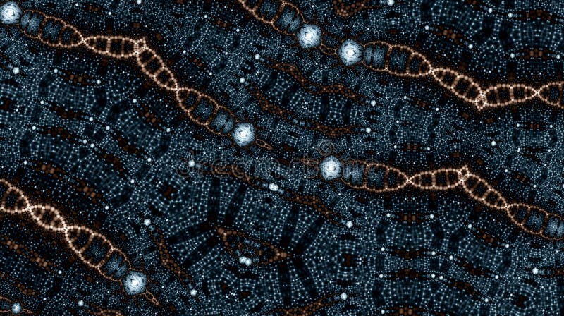 Fractal DNA Structures Pattern Stock Illustration - Illustration of ...
