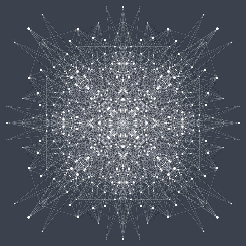 Fractal Element With Compounds Lines And Dots Big Data Complex Graphic Abstract Background