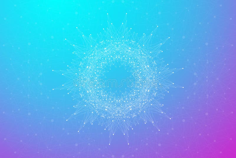 Fractal Element With Compounds Lines And Dots Big Data Complex Graphic Abstract Background
