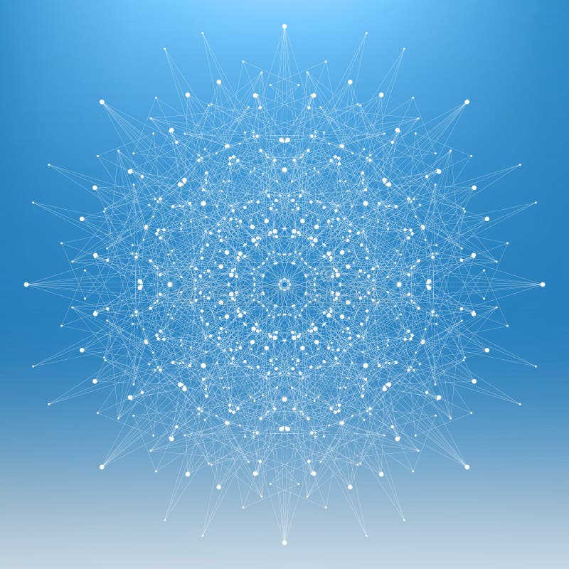 Fractal Element With Compounds Lines And Dots Big Data Complex Graphic Abstract Background