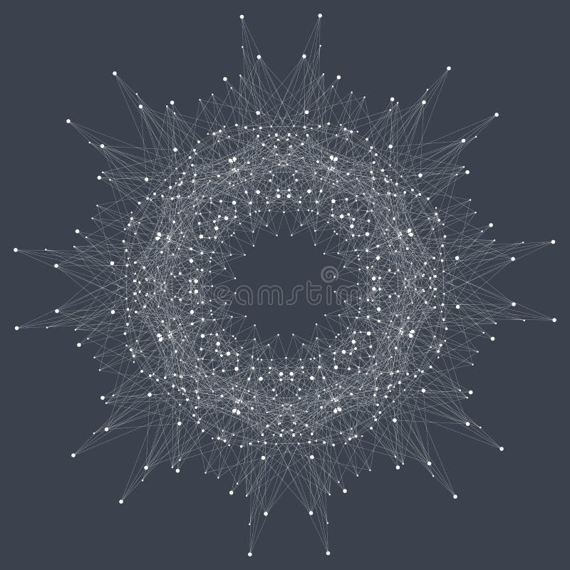 Fractal Element With Compounds Lines And Dots Big Data Complex Graphic Abstract Background