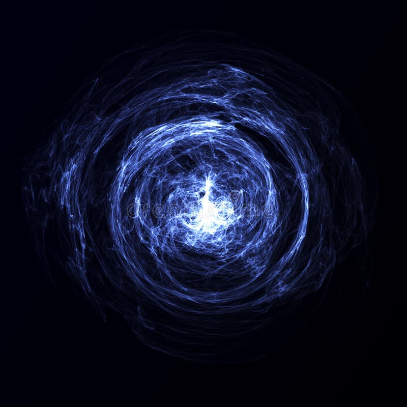 Fractal Energy Flow. Space Energy Burst Concept. Particles of Atoms and ...