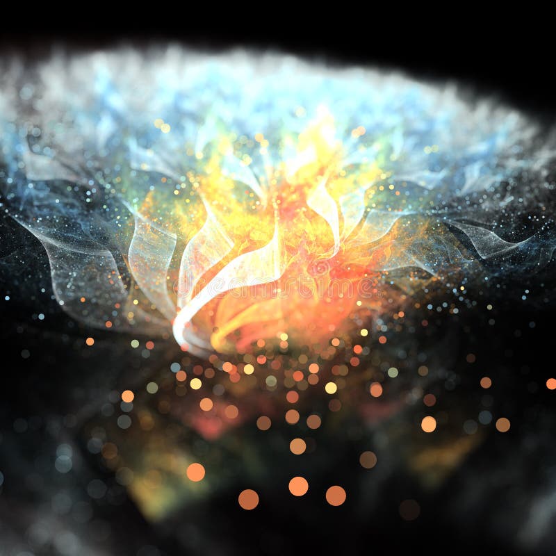 Fractal Flame Break Bokeh stock photo. Image of combo - 84573442