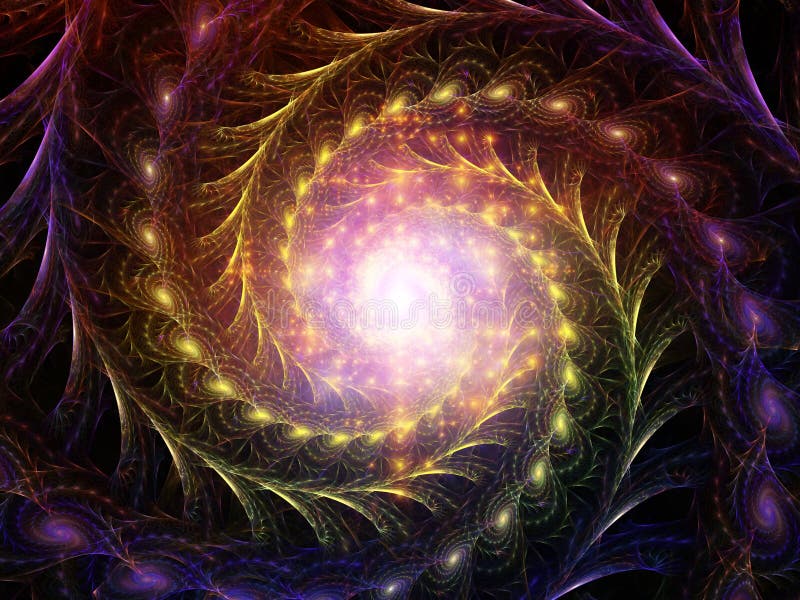 Fractal Flame Structure stock illustration. Illustration of bright ...