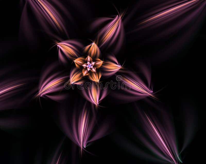Fractal flower. stock illustration. Illustration of fractal - 40337316