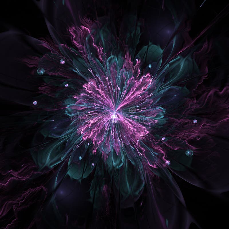 Fractal flower stock illustration. Illustration of ethereal - 52432421