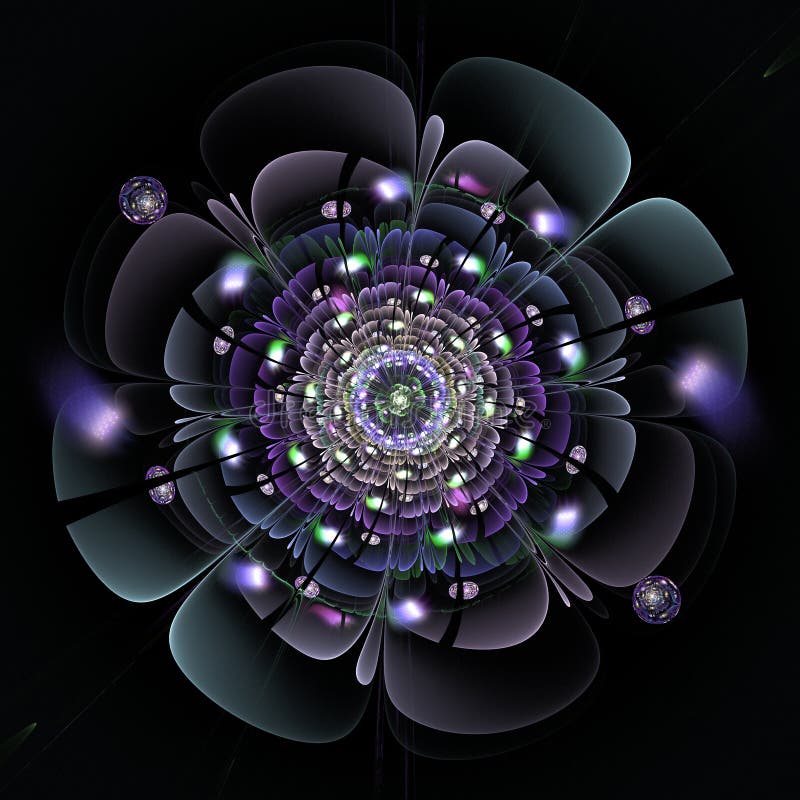 Fractal flower stock illustration. Illustration of dynamic - 52432690
