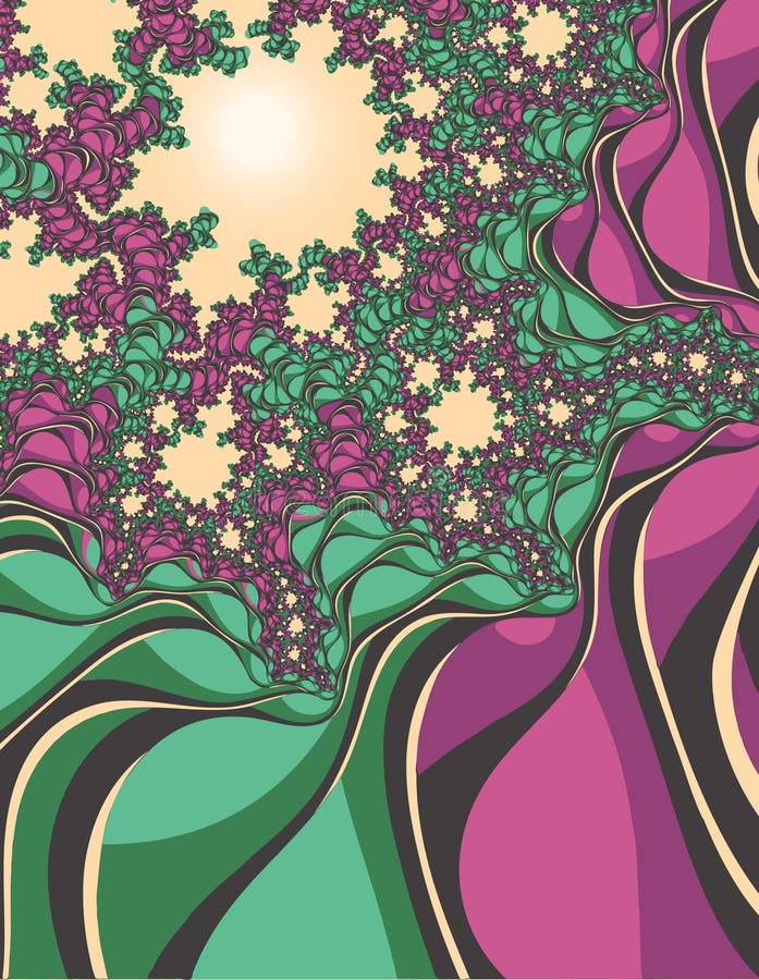 Fractal flowering trees stock vector. Illustration of space - 1863588