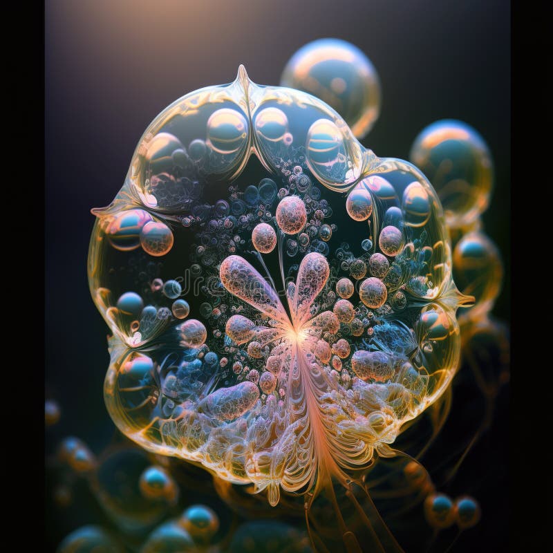 Fractal Forms Translucent Membranes Stock Illustration - Illustration ...