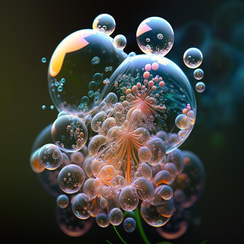 Fractal Forms Translucent Membranes Stock Illustration - Illustration ...